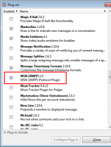 Setting up the MSN-XMPP plugin in Pidgin « Silly Eion Things